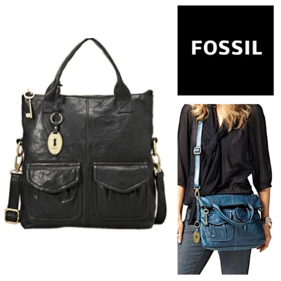Fossil | Bags | Fossil Modern Cargo Leather Foldover Convertible Cargo ...